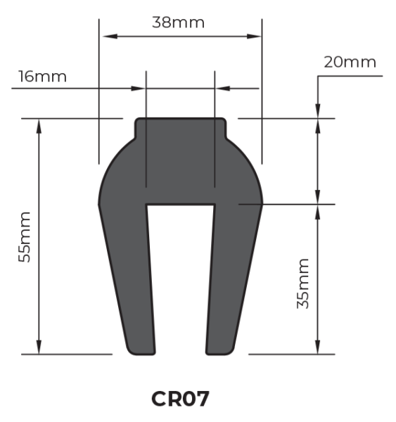 Rubber Stringer Bar Protection Capping | Capping Rubber