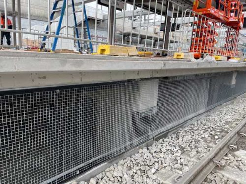 Rubber Isolation Strip Prevents Corrosion on Rail Station Platform